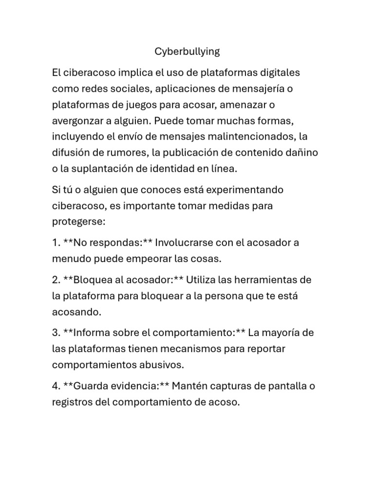 Cyberbullying | PDF | Acoso cibernético | Sicología