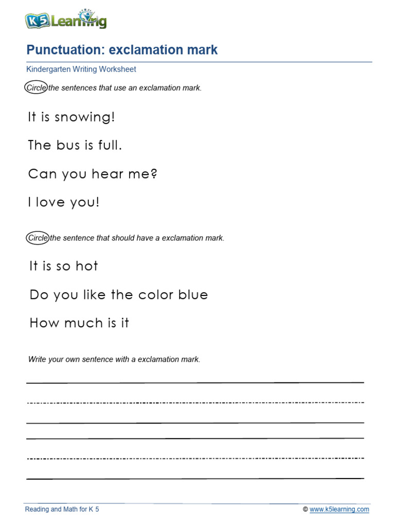 Exclamation Marks A | PDF