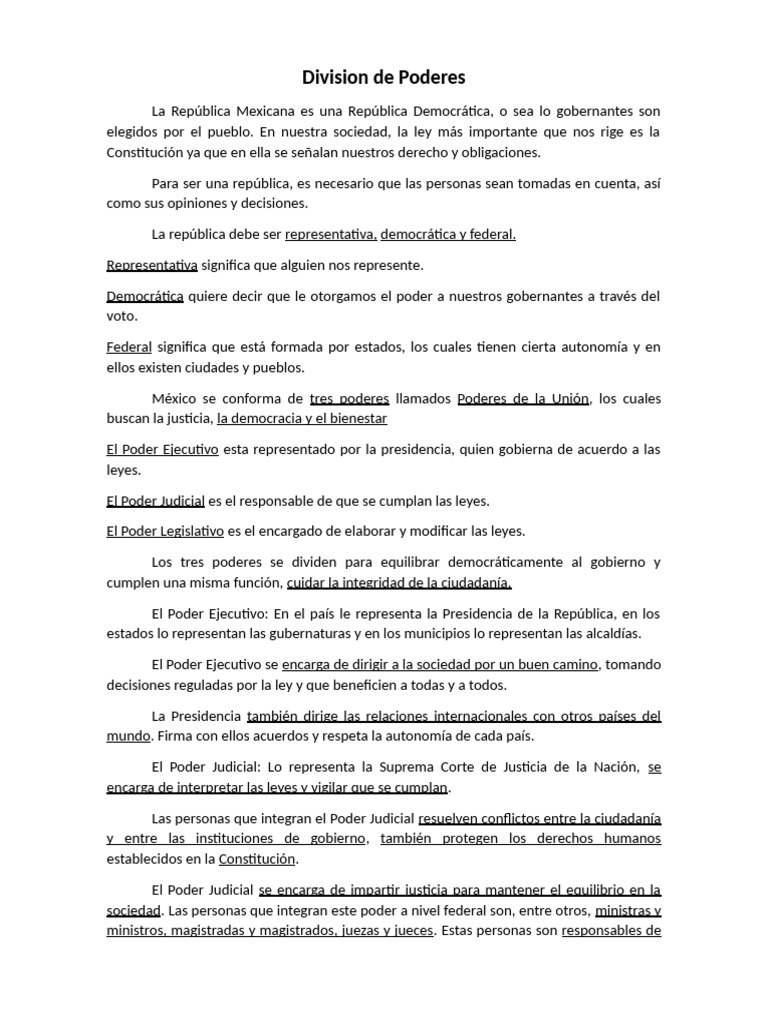 Division de Poderes | PDF