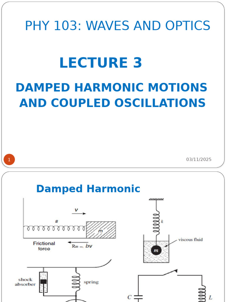 LECTURE_3 | PDF | Oscillation | Damping
