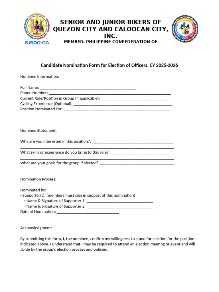 Nomination Form | PDF