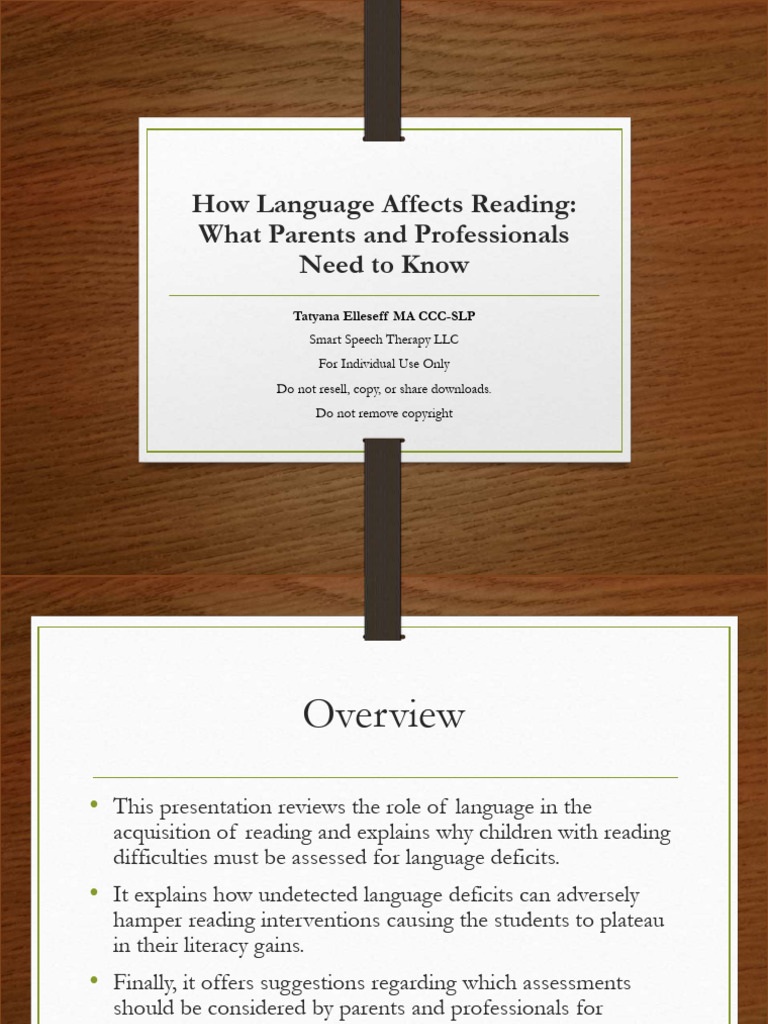 How Language Affects Reading | PDF | Learning Disability | Linguistics