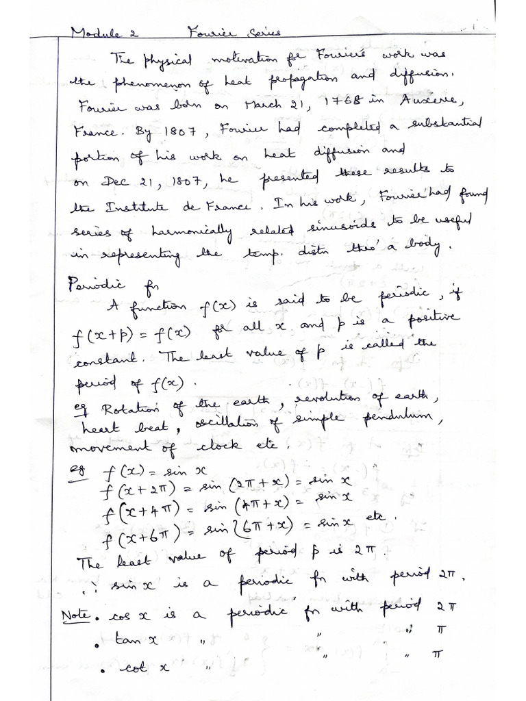 Maths - Unit 2 - Fourier Series | PDF