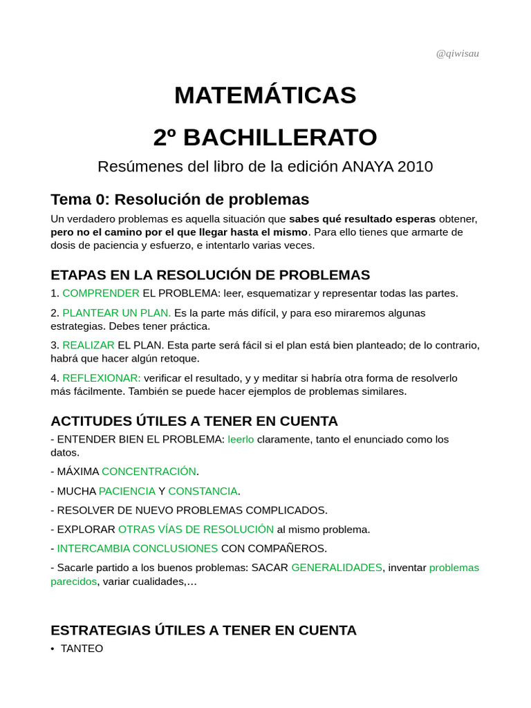Estrategias para Resolver Problemas Matemáticos | PDF | Ecuaciones ...