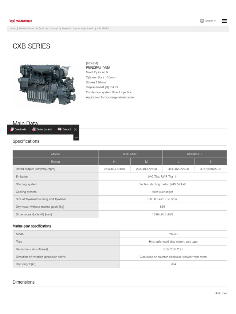 CXB SERIES Propulsion Engines (High Speed) Produc | PDF