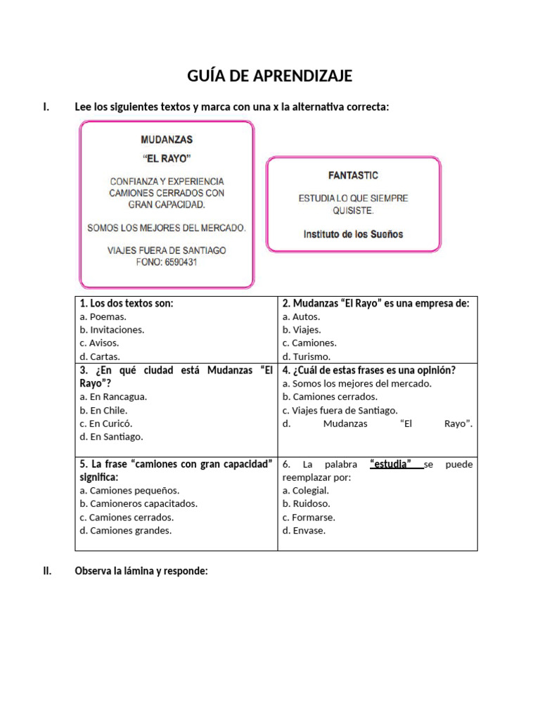 Guía de Aprendizaje Interactiva | PDF