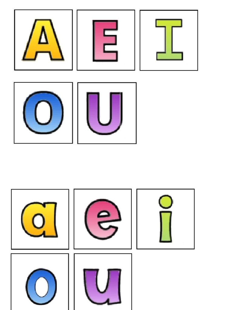 Vocales Mayusculas y Minusculas | PDF