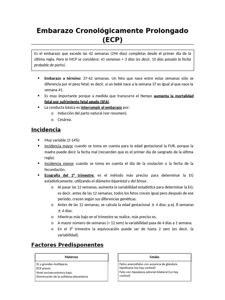 Ecp | PDF | Feto | El embarazo