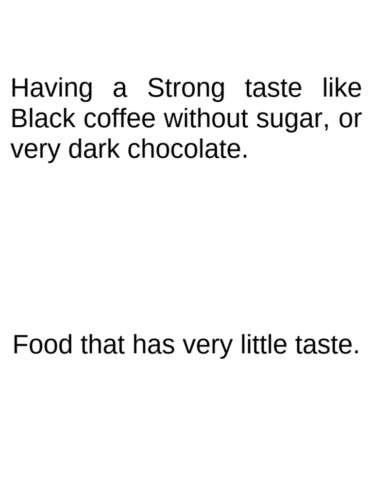 Taste and Texture-Flashcards | PDF