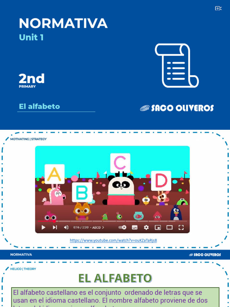 2do Normativa Unidad 1 Semana 1 El Alfabeto | PDF