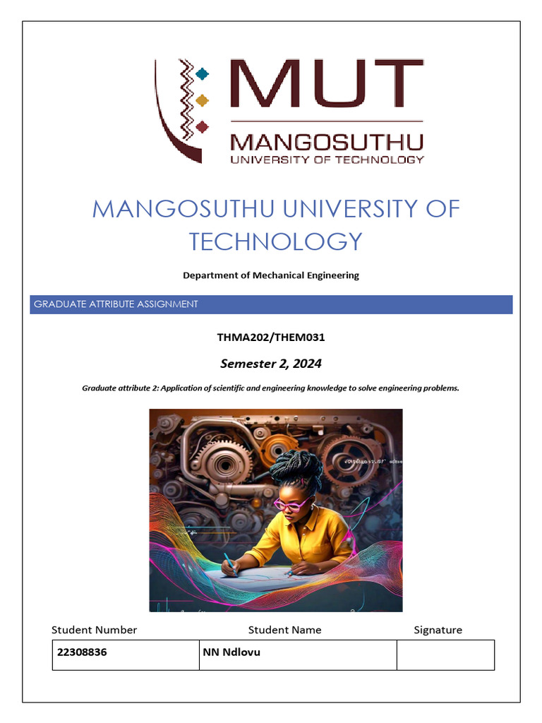 Theory of Machines III GA NN Ndlovu | PDF | Torque | Slope
