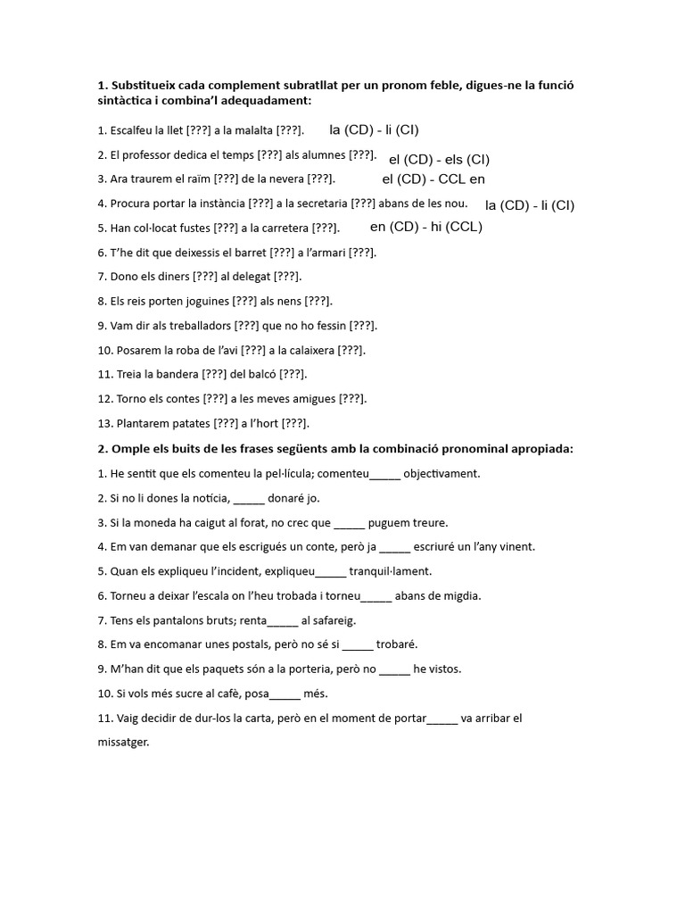 Exrcicis Combinacions - 1 | PDF