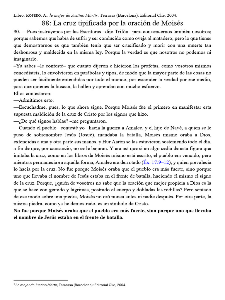 San Justino | PDF | Cristo (título) | Moisés