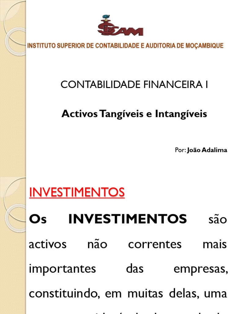 ACTIVOS TANGIVEIS E INTANGIVEIS - PPTX (Autosaved) | PDF ...