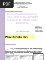 Providencia Administrativa 0071 - FACTURACIÓN | PDF | Factura | Impuestos