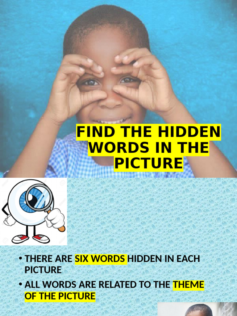 Find The Hidden Words in The Picture | PDF