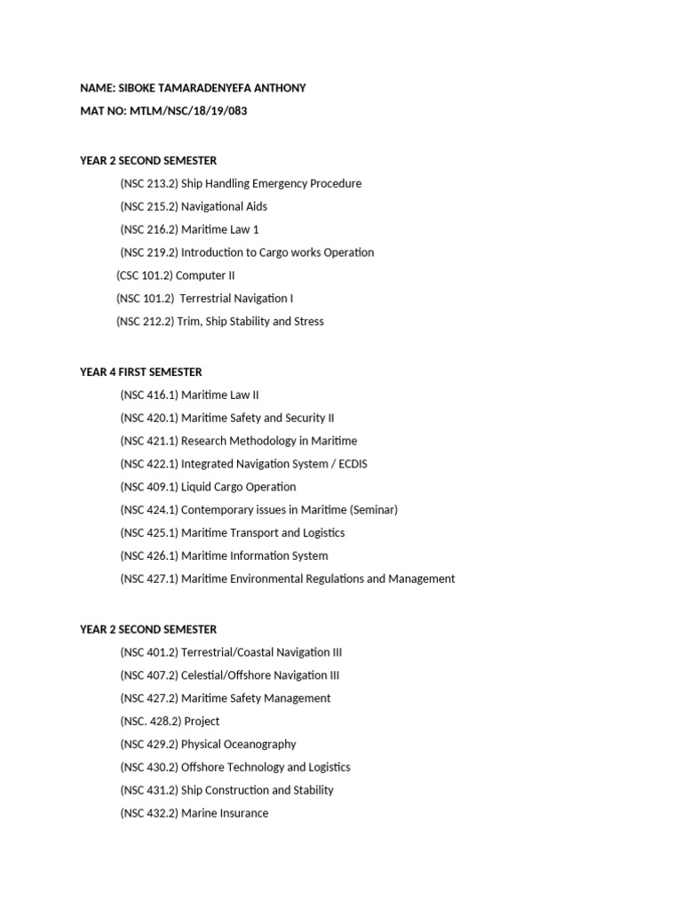 Maritime Studies Course Overview | PDF