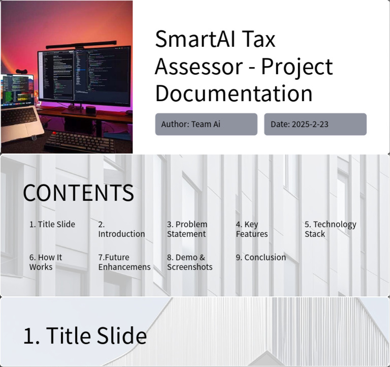 SmartAI Tax Assessor Documentation | PDF | Taxes | Artificial Intelligence