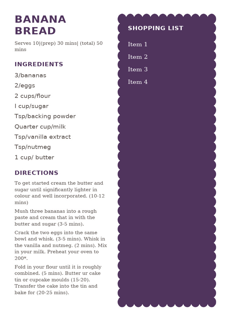 Banana Bread | PDF