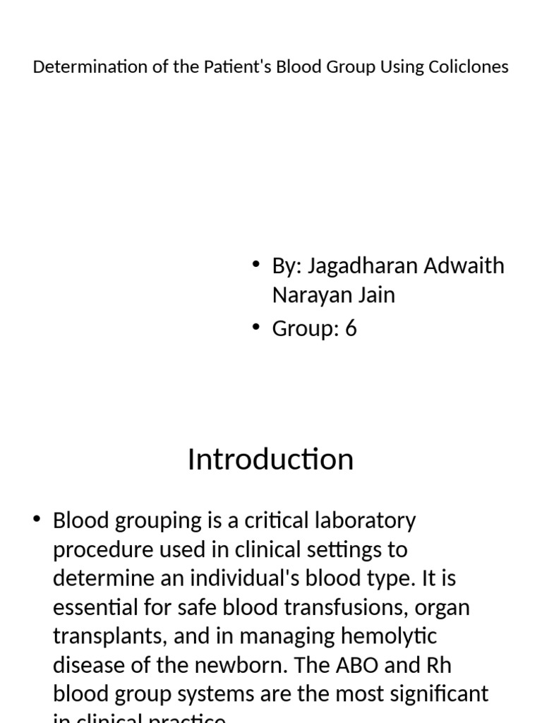 Blood Grouping Using Coliclones | PDF | Blood Type | Body Fluids