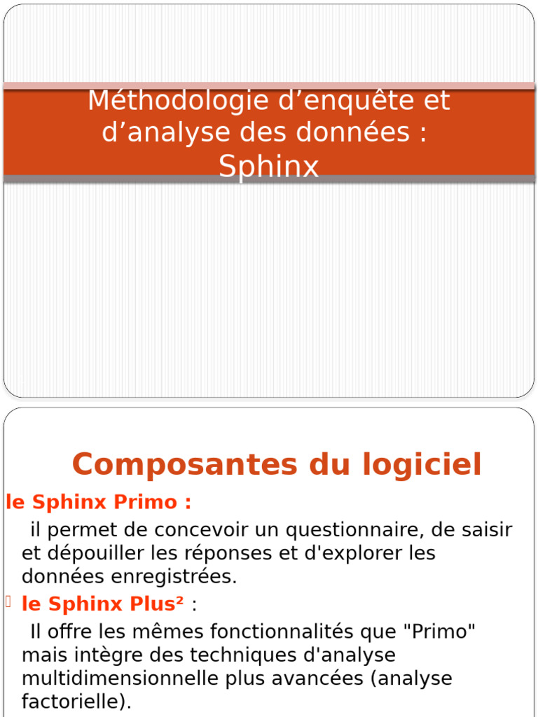 Méthodologie d'enquête avec Sphinx | PDF | Analyse des données ...