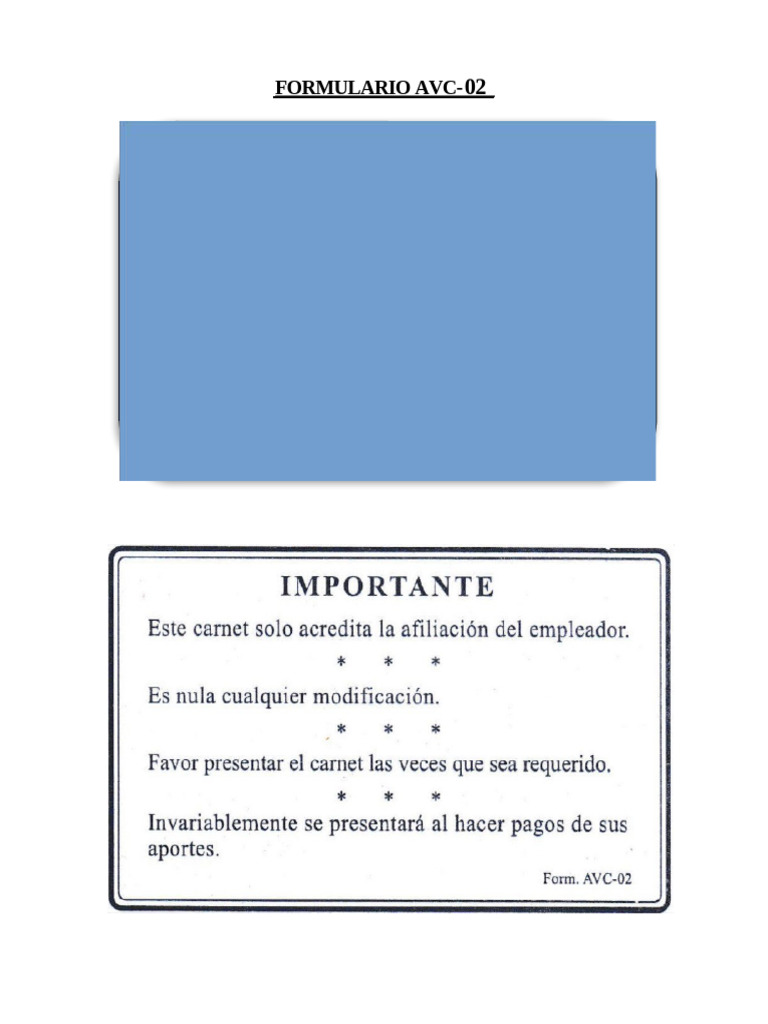 3 Formulario Avc 02 | PDF