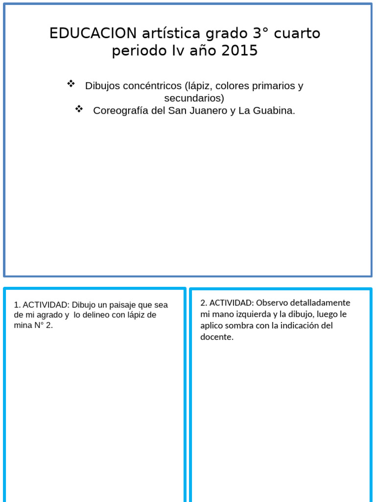Artistica Grado 3 Ivp | PDF