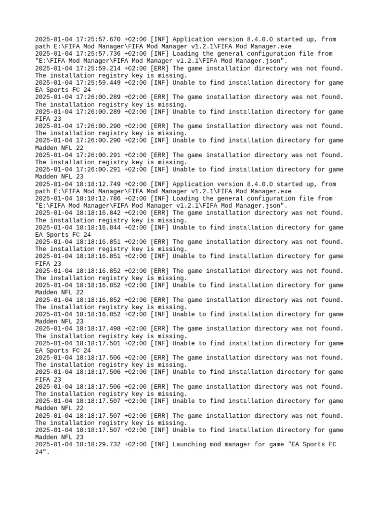 FIFA Mod Manager Installation Errors | PDF | Windows Registry | Utility ...