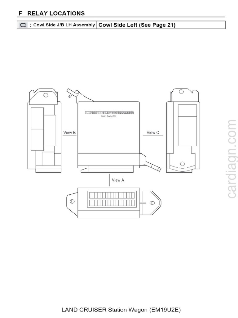 Land Cruiser EWD (EM19U2E) Relay Locations | PDF