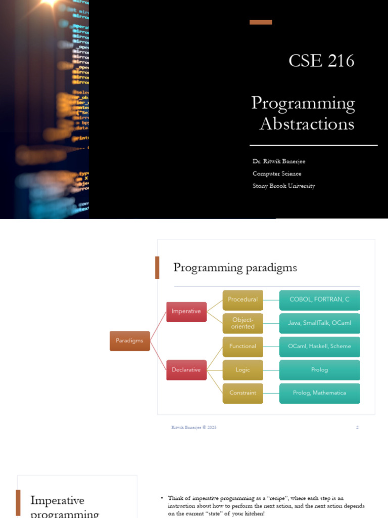01-introduction-part-b-cse216 | PDF | Programming Language | Object Oriented Programming