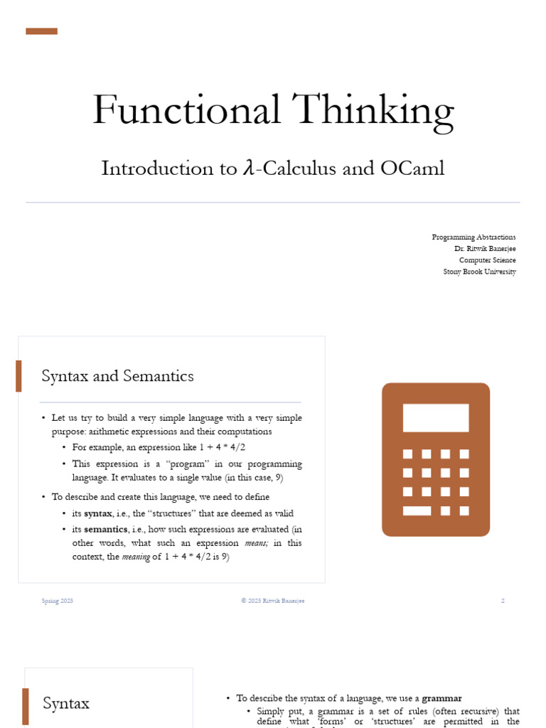 02 Ocaml And Lambda Calculus Pdf Scope Computer Science