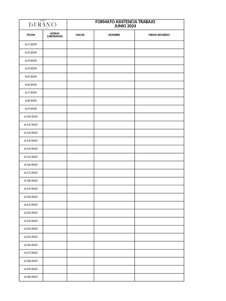 Burano Formatos 2024 | PDF