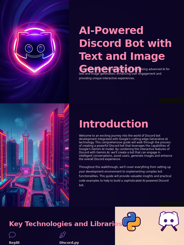 AI Powered Discord Bot With Text and Image Generation | PDF ...
