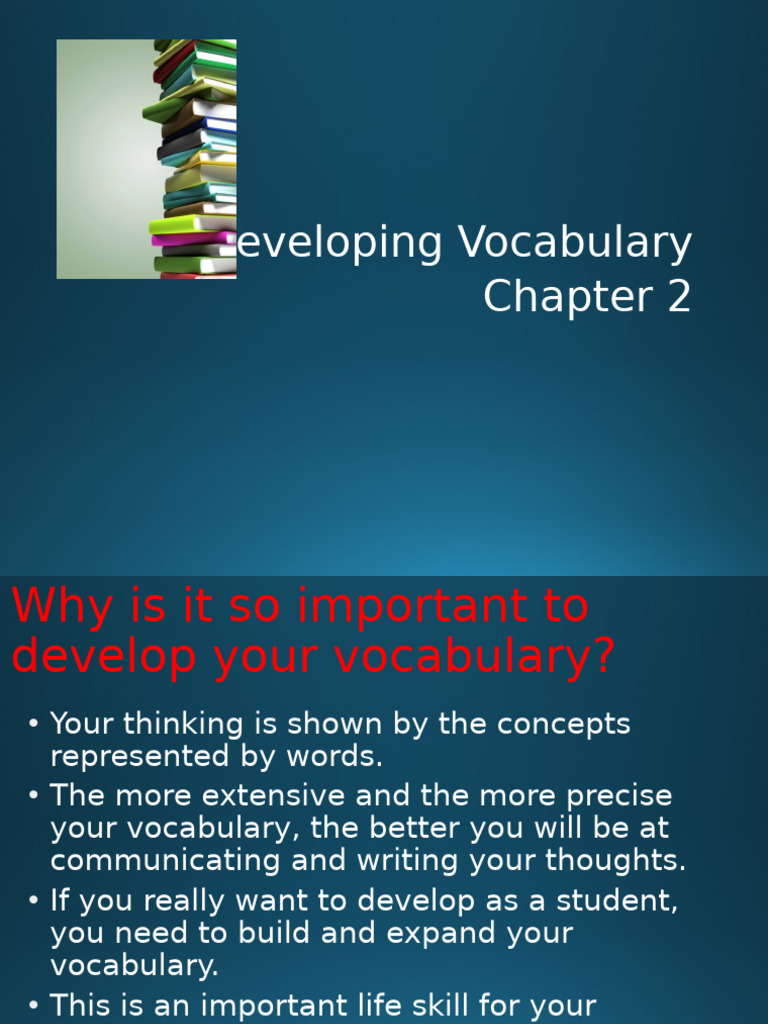 Importance of Vocabulary Development | PDF | Adverb | Word