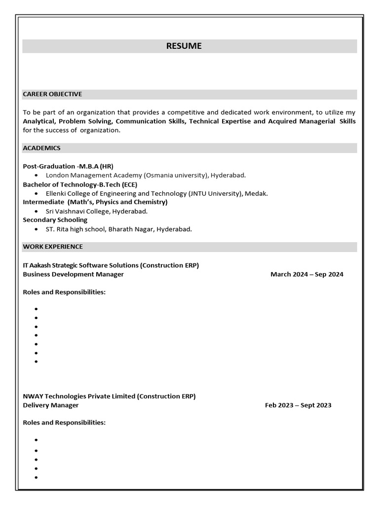 Shyam Sunder Update CV 2024 | PDF | Customer Relationship Management ...
