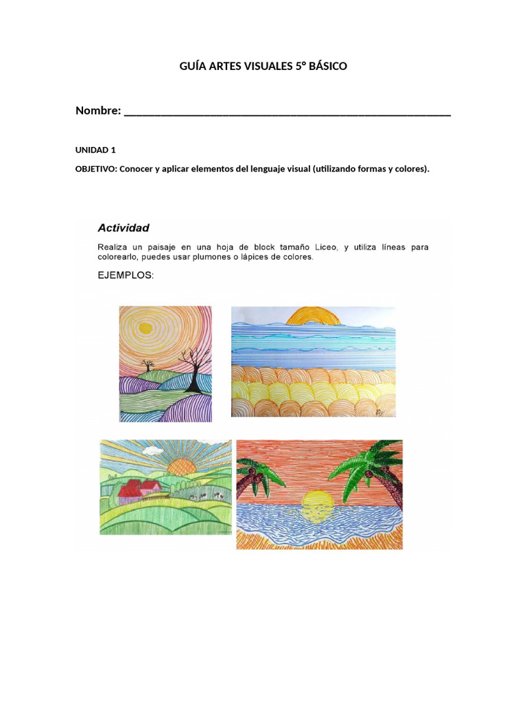 Guía Artes Visuales 5-1 | PDF