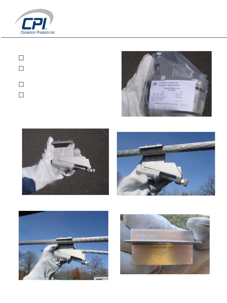 Tap Connector Installation Guide | PDF | Electrical Connector ...
