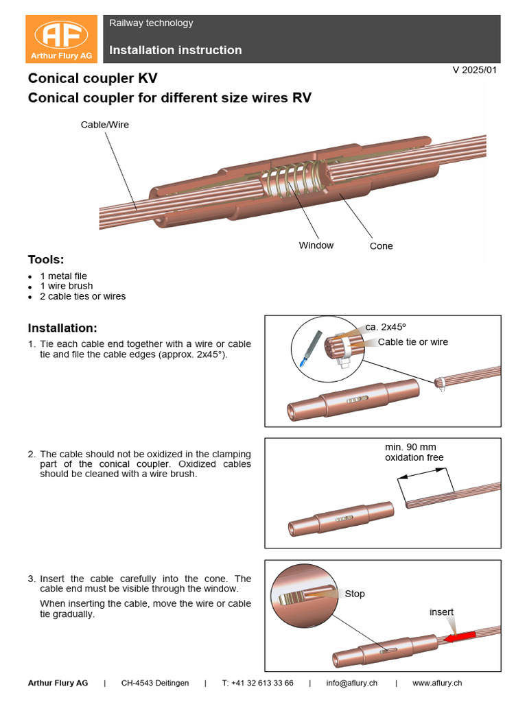 AF Cone Connector Installation Instruction | PDF | Manufactured Goods