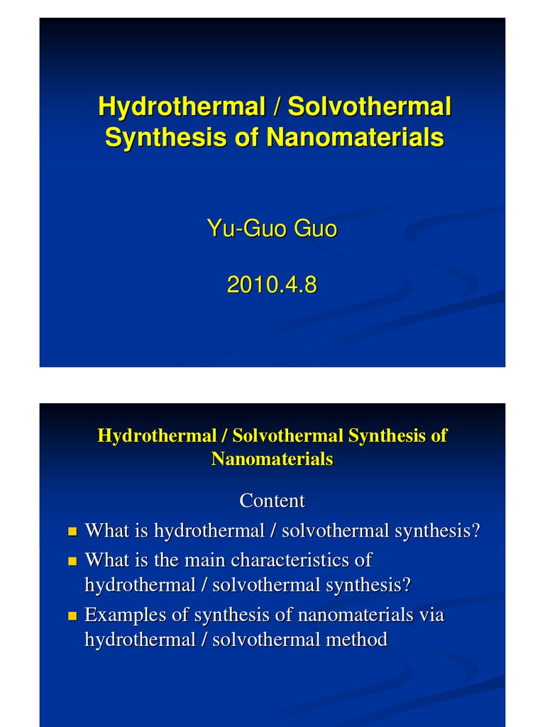 Hydrothermal and Solvothermal Synthesis | PDF | Zeolite | Chemical ...