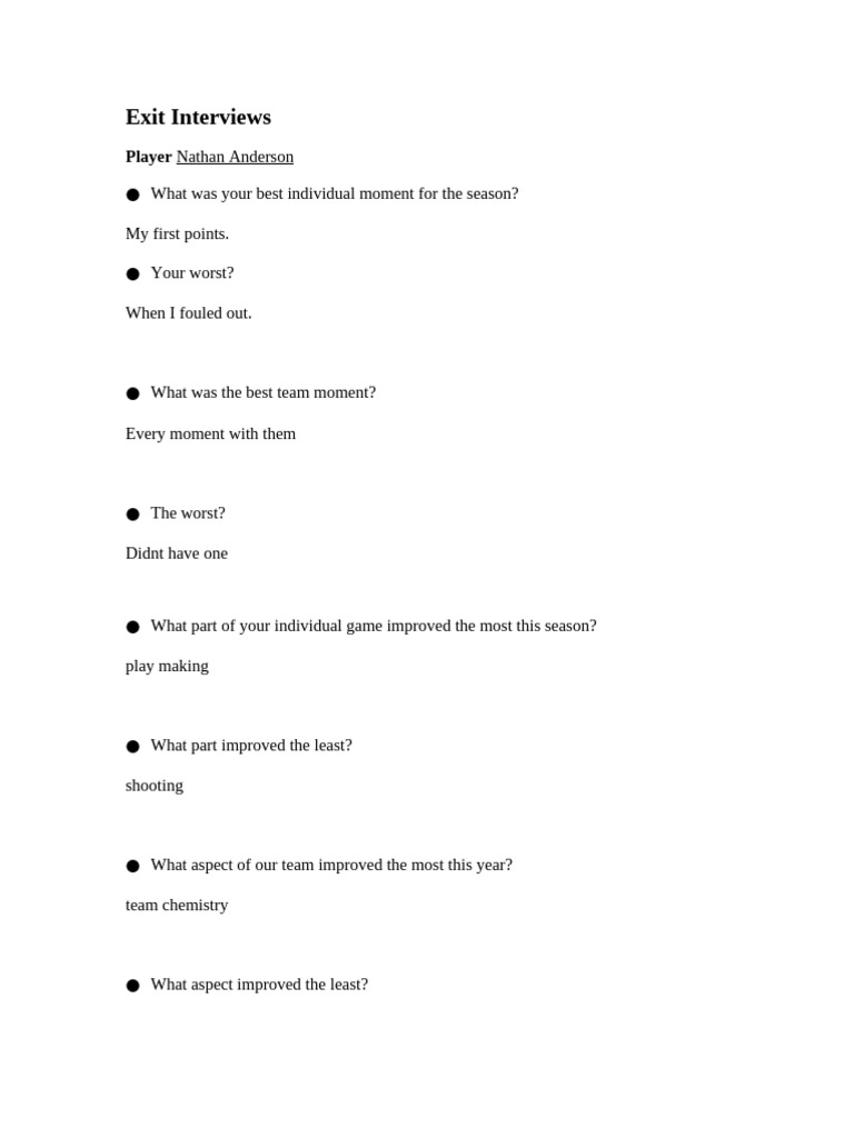 Exit Interviews | PDF