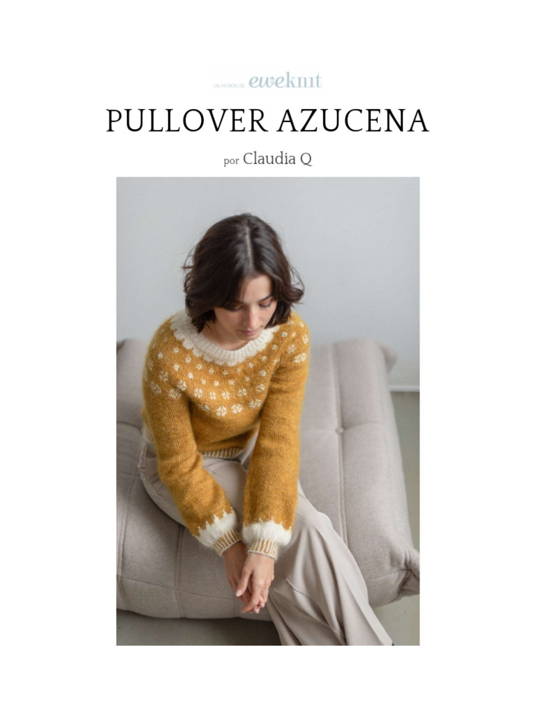Sweater Azucena: Patrón y Técnicas | PDF | Industria textil | Costura