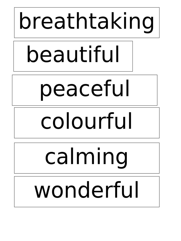 Adjectives For Lesson Under Water | PDF