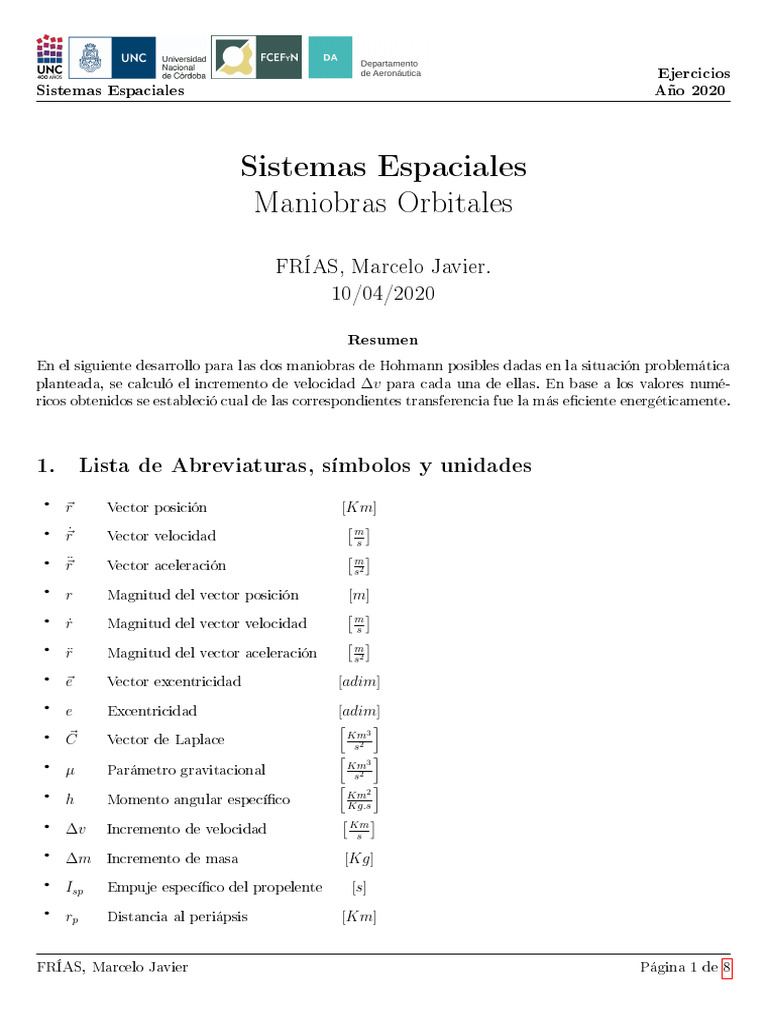 Eficiencia de Maniobras de Hohmann | PDF | Elipse | Orbita
