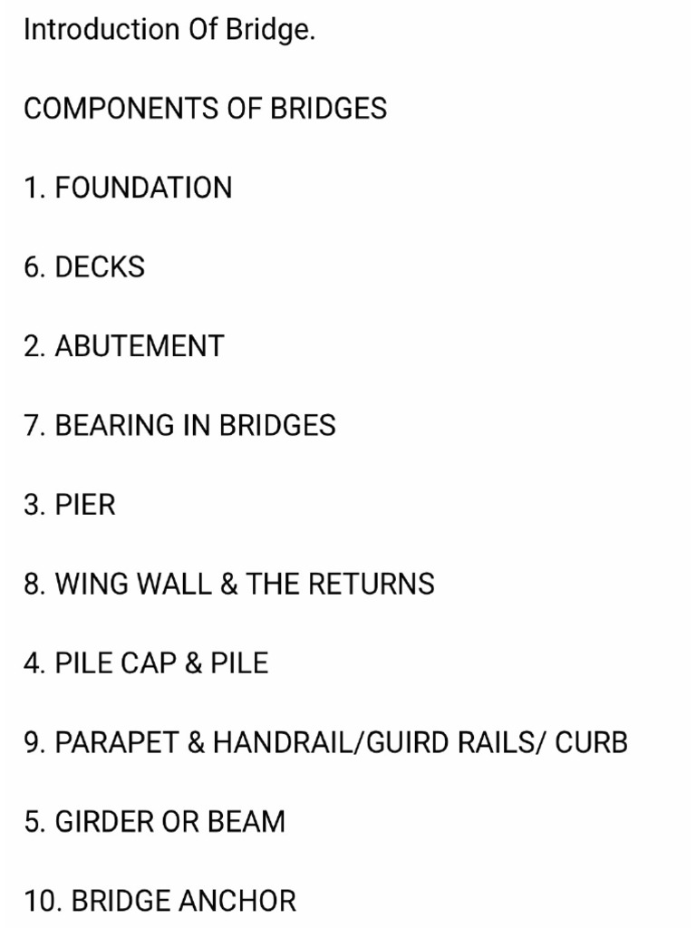 Bridge Requirements | PDF