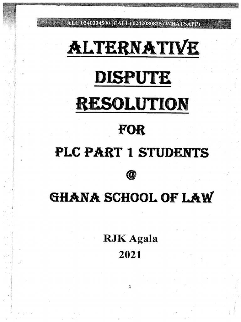 Adr Notes | PDF