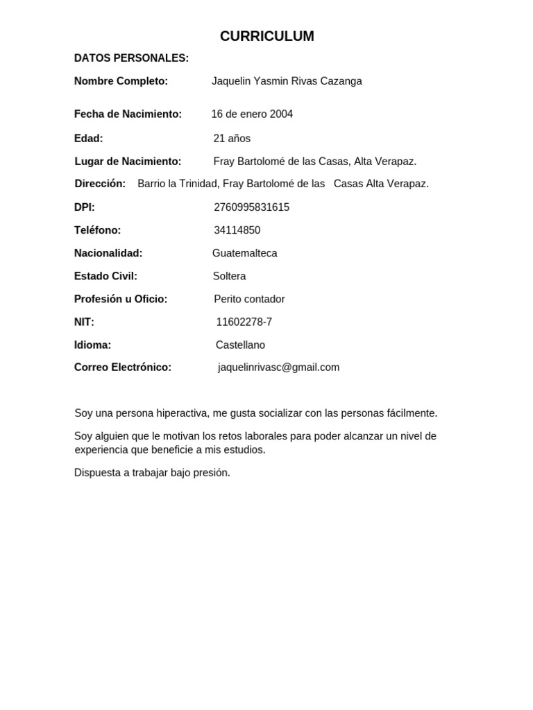 CURRICULUM RIVAS actualizado | PDF | Microsoft