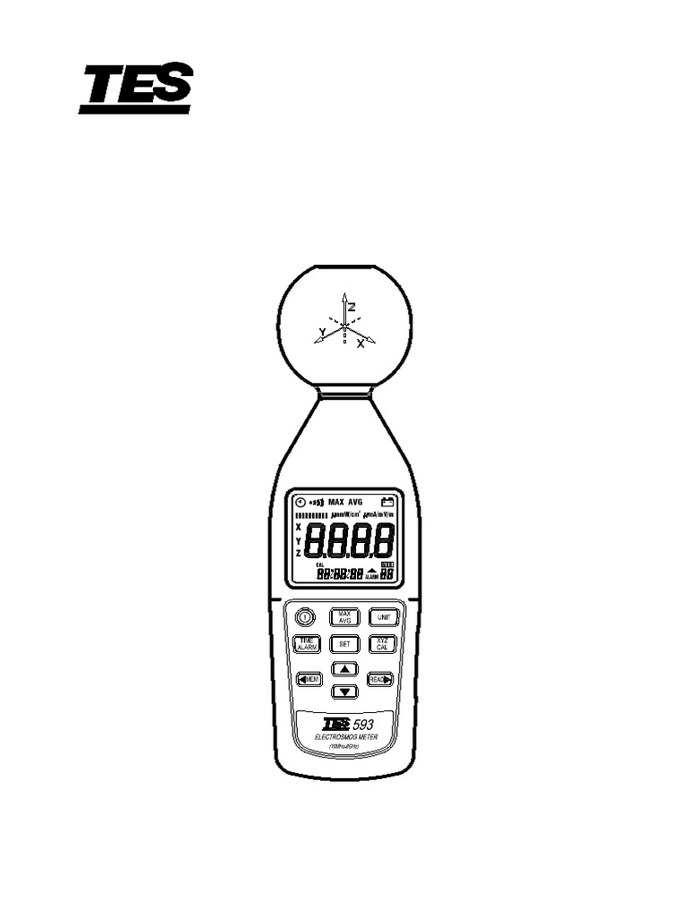 Manual - TES-593 - EMF Meter | PDF | Electromagnetic Radiation | Wavelength