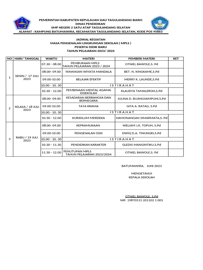 Jadwal MPLS | PDF