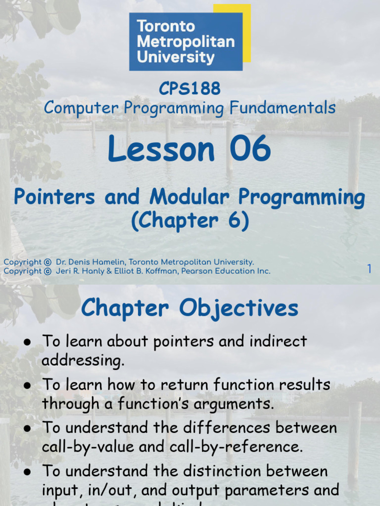06 - Pointers and Modular Programming | PDF | Pointer (Computer Programming) | Parameter ...