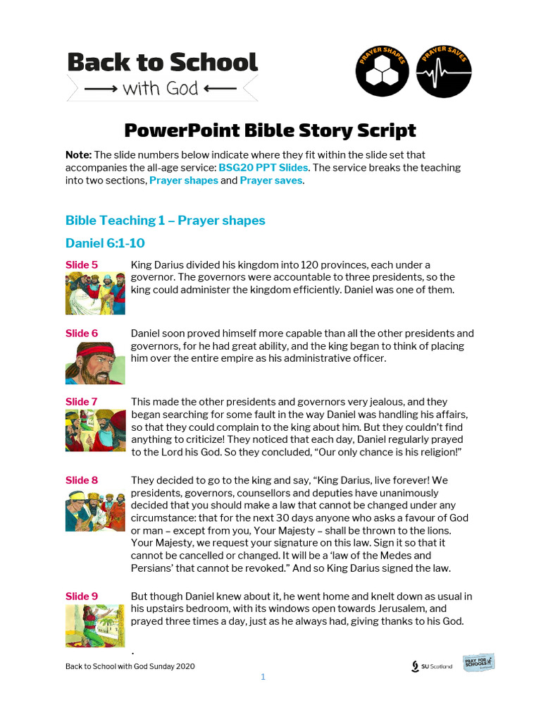 bsg20 PPT Bible Story Script | PDF | Daniel (Biblical Figure)